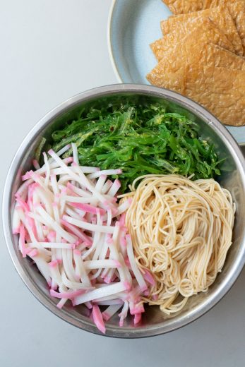 Somen Stuffed Aburage - Onolicious Hawaiʻi