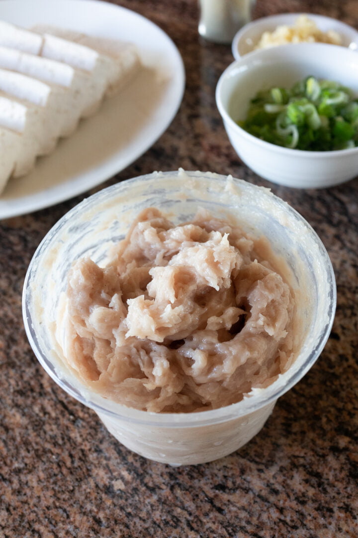 Fish Paste Stuffed Tofu - Onolicious Hawaiʻi