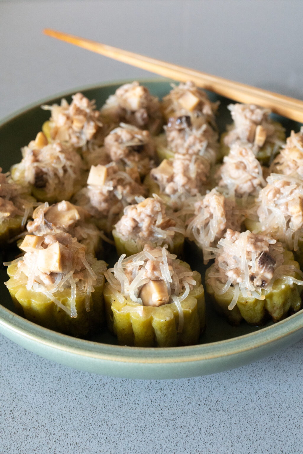 Stuffed Bitter Melon - Onolicious Hawaiʻi