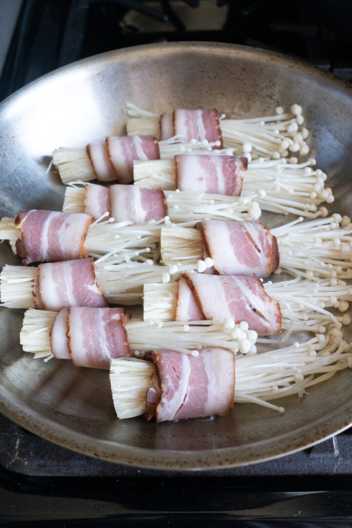 Bacon Wrapped Enoki Mushrooms - Onolicious Hawaiʻi
