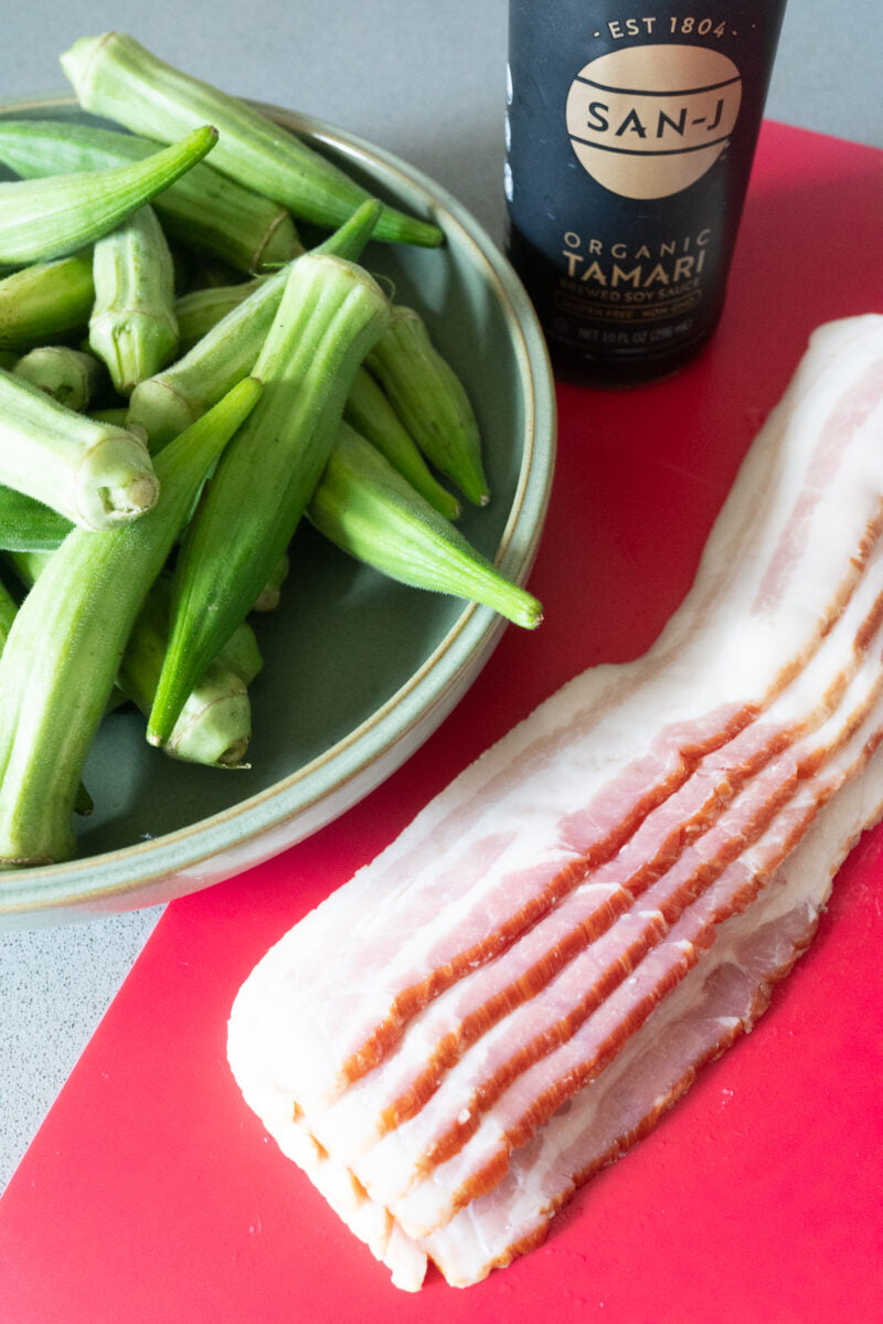 Okra And Bacon - Onolicious Hawaiʻi