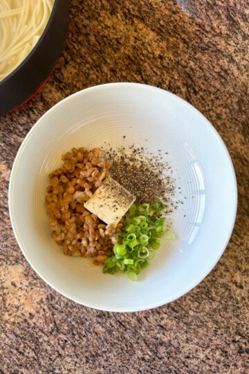 Natto Spaghetti - Onolicious Hawaiʻi