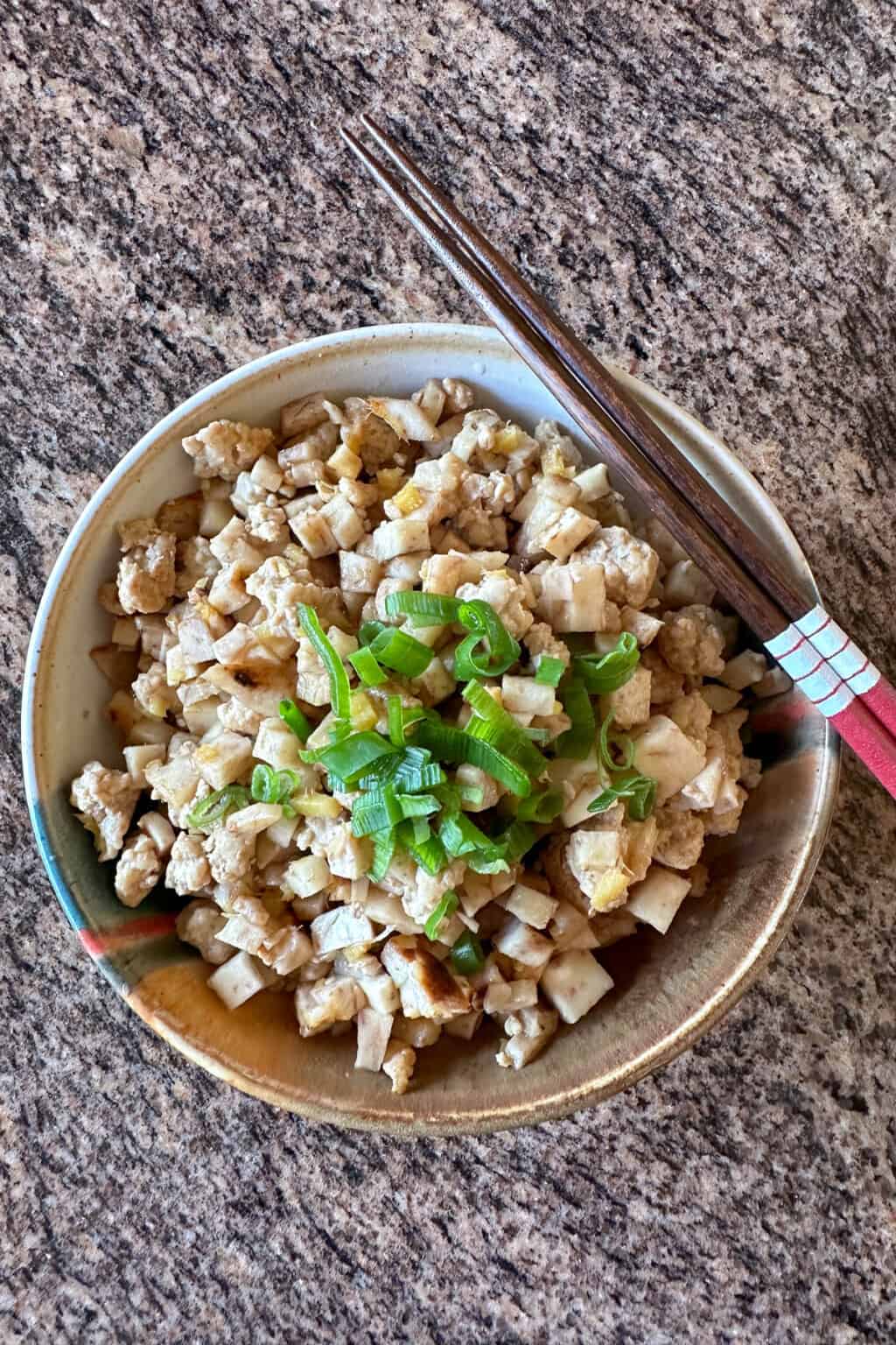 Taro and Ground Pork Stir Fry - Onolicious Hawaiʻi