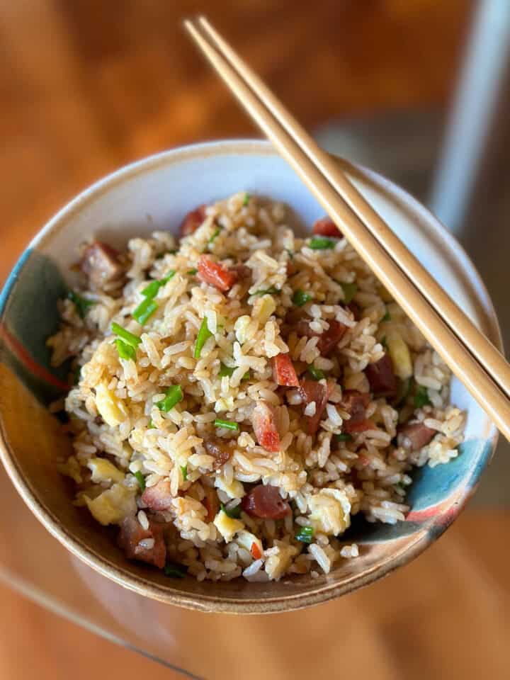 Chinese Bacon Rice - Onolicious Hawaiʻi